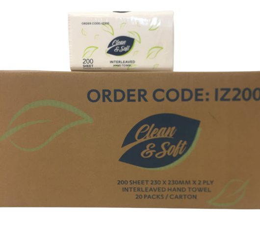 Interleave Hand Towel Slimfold 23x23cm